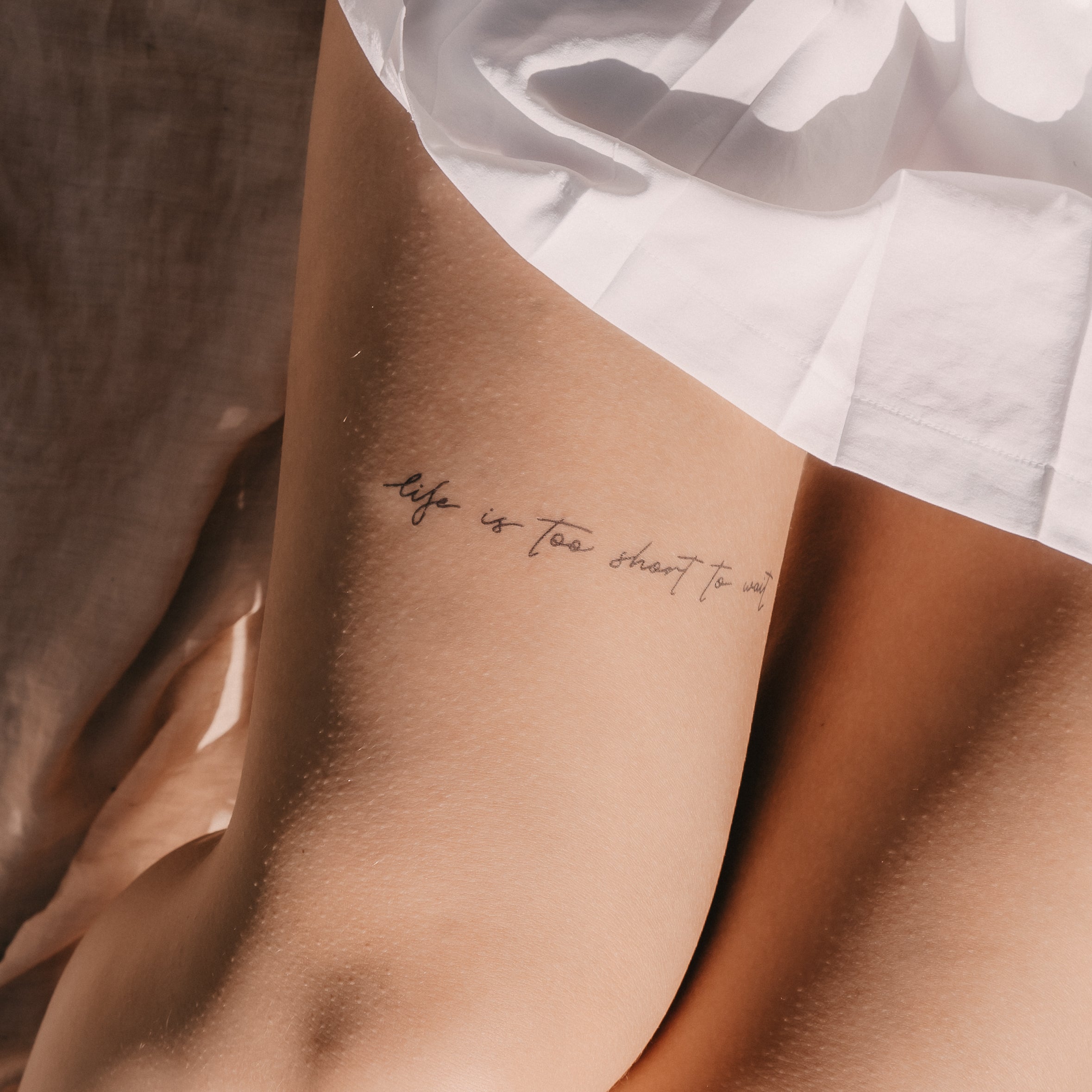 life ist too short to wait | 2 Wochen Temporäres Tattoo | Inkster