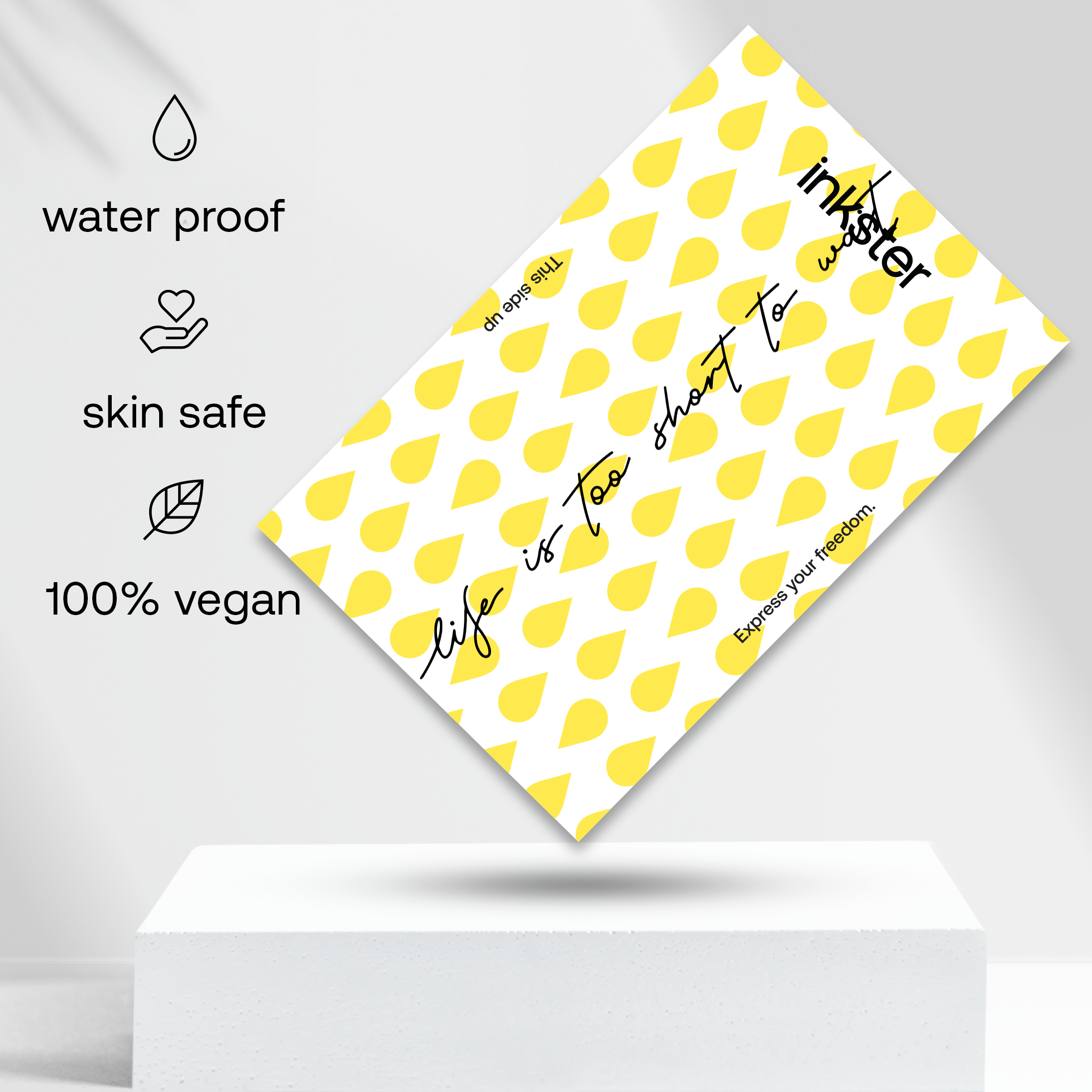 life ist too short to wait | 2 Wochen Temporäres Tattoo | Inkster