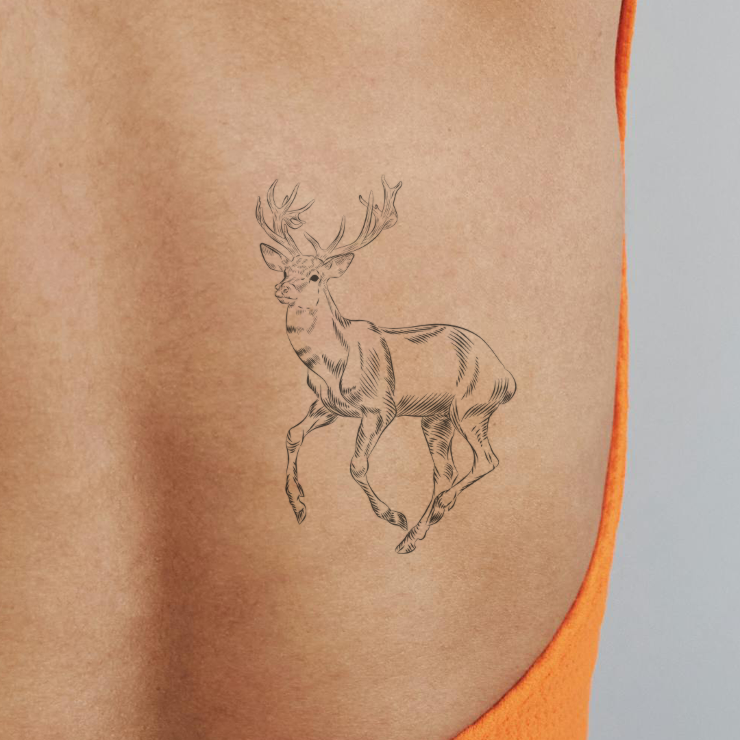 Harry Potter Hirsch Tattoo | 2 Wochen Temporäres Tattoo | Inkster