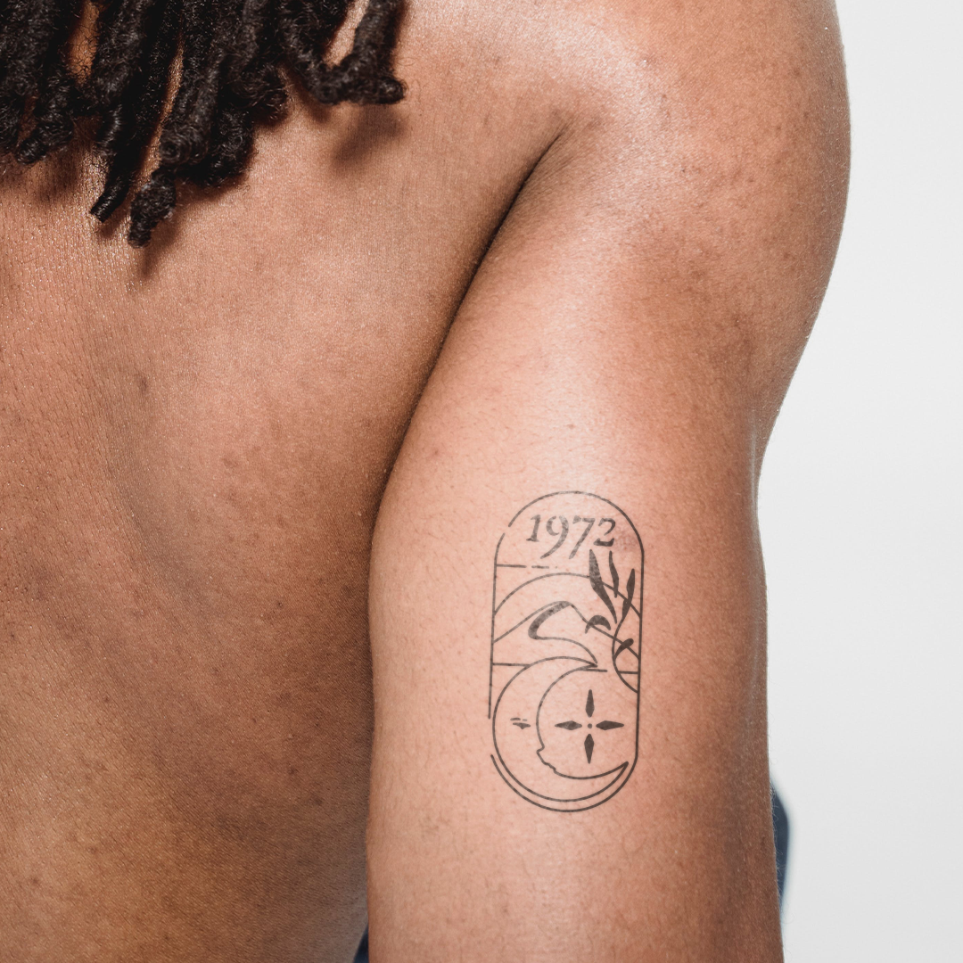 1972 Fenster | 2 Wochen Temporäres Tattoo | Inkster