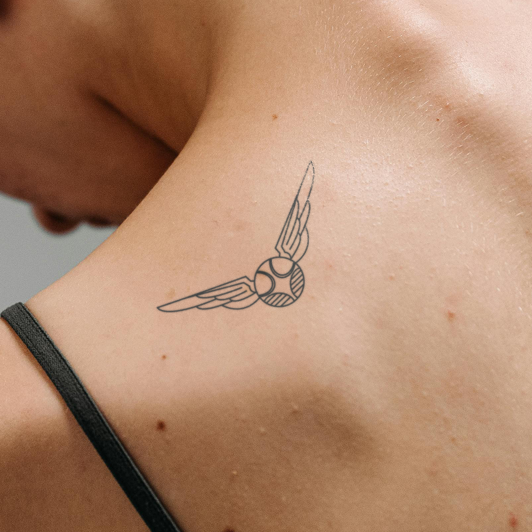 Harry Potter Goldener Schnatz Tattoo | 2 Wochen Temporäres Tattoo | Inkster